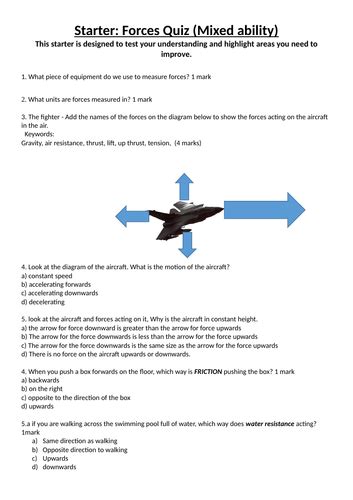 Ks3 Resultant Force Teaching Resources