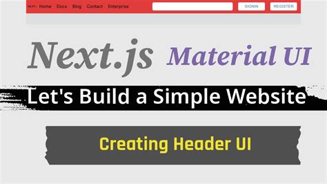 Simple Website Using Nextjs And Material Ui Creating The Header Menu
