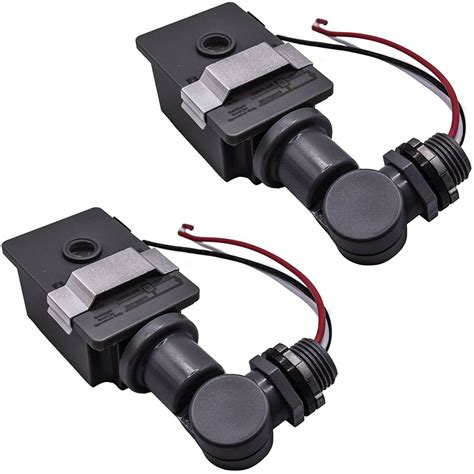 Hqrp 2 Pack Photocell Thermal Type Light Sensor Stemandswivel Mount Dusk Dawn Hardwired