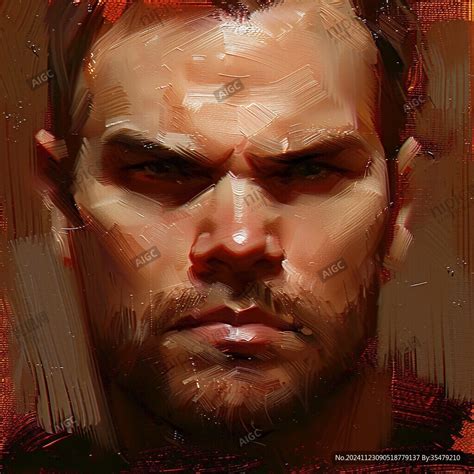 Ai创作图写实人物插画 数字肖像插画 厚涂头像 厚涂手绘 大叔头像设计 鼠绘精拼 Cgi艺术家 速涂插画 Cg绘画 电影原画插画 侠盗猎车手5