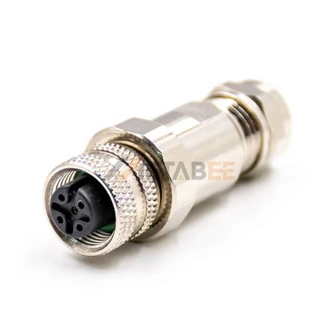 M12 5 Pin A Coded Female Field Wireable Connector Straight Metabeeai