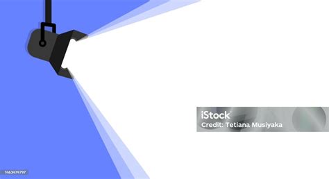 배너 스포트라이트 배경 복고풍 스포트라이트가 벽에 빛나고 있습니다 색 배경에 스포트라이트 텍스트를 위한 조명 램프 광고 포스터 공간 파란색 배경에 빛나는 스포트라이트 웹