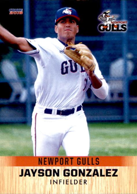 2018 Newport Gulls Choice 8 Jayson Gonzalez Nm