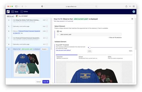 No Code Visual Testing Reflect