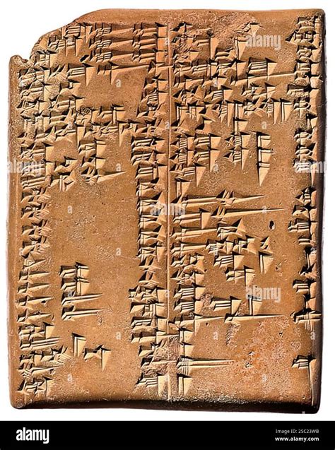 7525 Cuneiform Tablet With Sumerian In The Left Column And Akkadian
