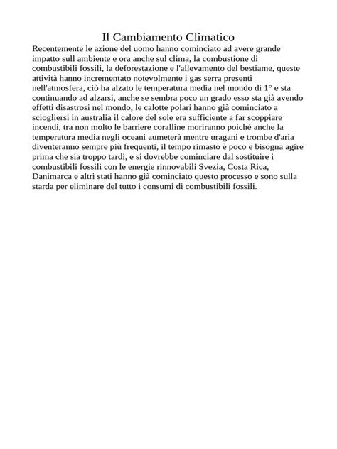 Cambiamento Climatico Pdf