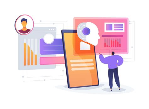 Ai Driven Customer Engagement Analytics Abstract Concept Illustration 55429006 Vector Art At