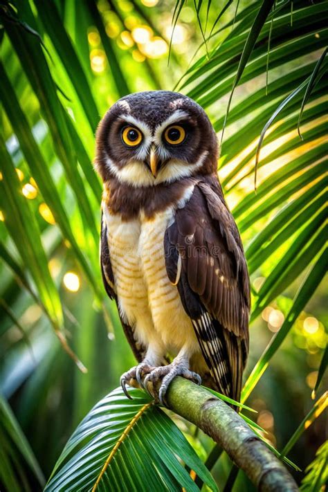 Spectacled Owl In A Rainforest Stock Illustration Illustration Of Reserve Conservation 340381779