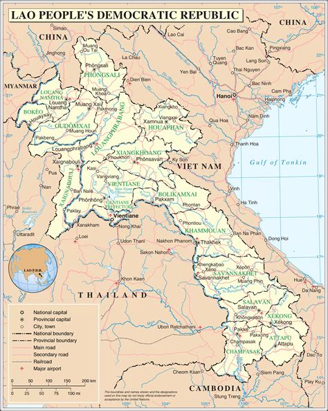 老挝地图全图高清版大图 老挝地图 地理教师网