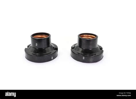 E27 Lamp Base Holder Fitting Fix Isolated On White Background High