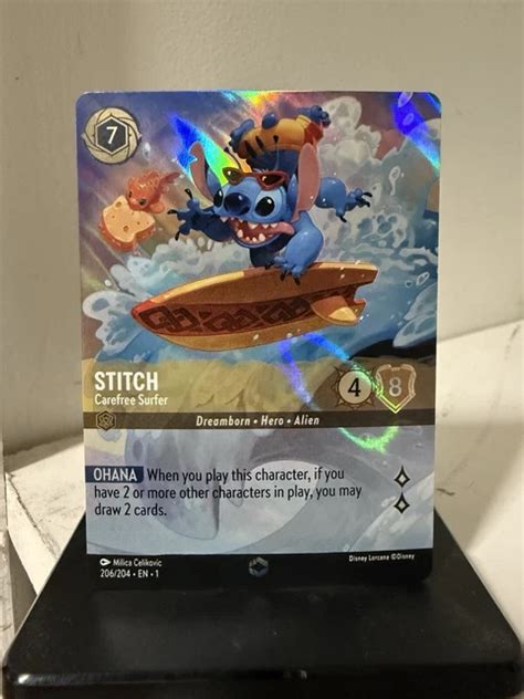 Disney Lorcana Stitch Carefree Surfer 206204 En 1 The First Chapter