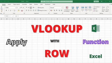 Apply Vlookup With Row Function In Excel Advanced Vlookup Formula Vlookup On Multiple Row