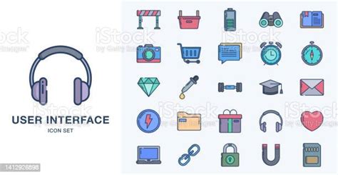 기본 Ui 필수 아이콘 웹 아이콘 세트 0명에 대한 스톡 벡터 아트 및 기타 이미지 0명 Brand Name Online Messaging Platform 개체 그룹