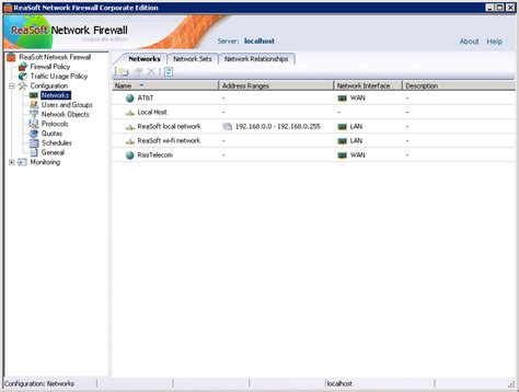 ReaSoft Network Firewall Features Multi Network Support