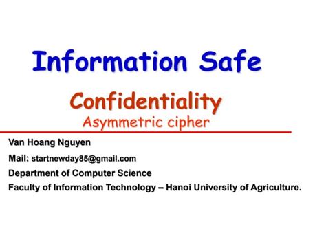 Modern Asymmetric Cipher Ppt
