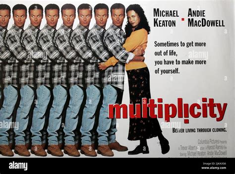 Michael Keaton And Andie Macdowell Film Poster Film Multiplicity Usa