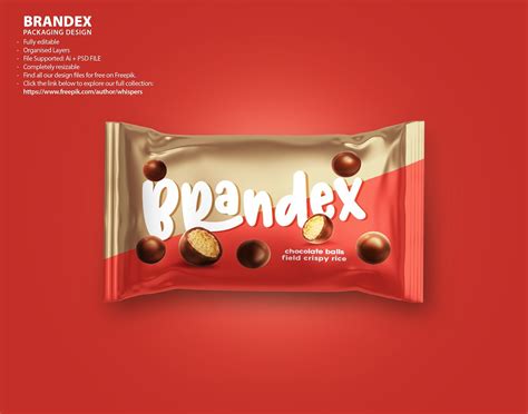 Playful Red And Cream Chocolate Snack Packaging Design Behance
