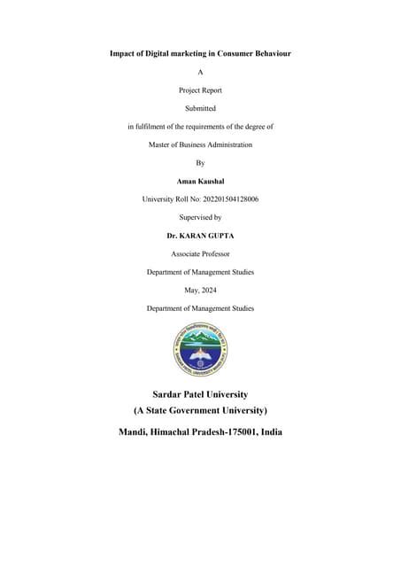 aman kaushal impact of digital marketing in consumer behaviour pdf