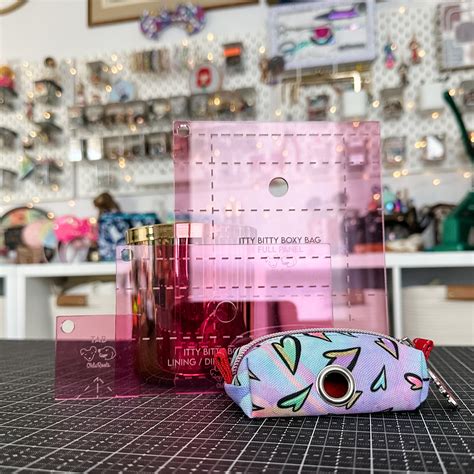 Itty Bitty Boxy Bag Set Of 3 Pink Acrylic Template Oklaroots