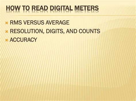 Ppt Chapter 8 Circuit Testers And Digital Meters Powerpoint