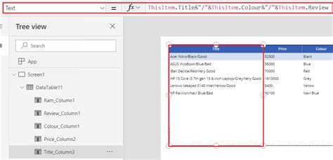 powerapps update data table columns spguides