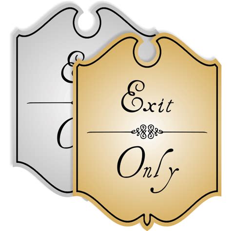 Deco Exit Only Sign 1 Custom Signs