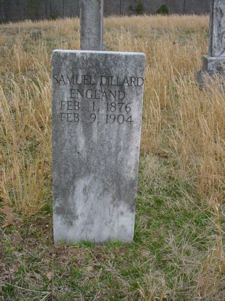 Samuel Dillard England 1876 1904 Find A Grave Memorial