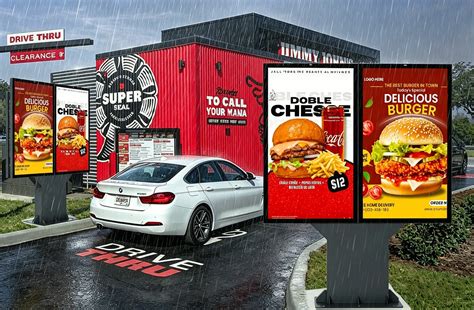 Outdoor Drive Thru Digital Menu Boards