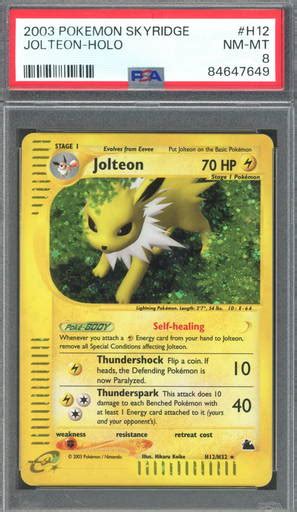 Pokémon Tcg Psa 8 Jolteon Holo Skyridge