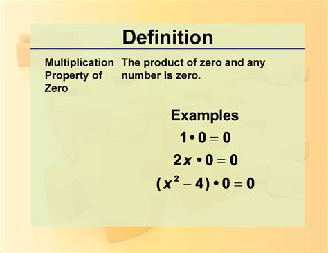 Zero Property Of Multiplication