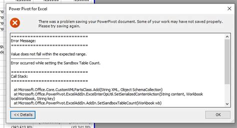power pivot error message microsoft community