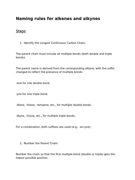 Naming Rules For Alkenes And Alkynes Pdf Alkene Chemical Substances Naming Rules For Alkenes And Alkynes Pdf Alkene Chemical Substances