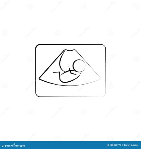 Ultrasound Concept Line Icon Simple Element Illustration Ultrasound Concept Outline Symbol