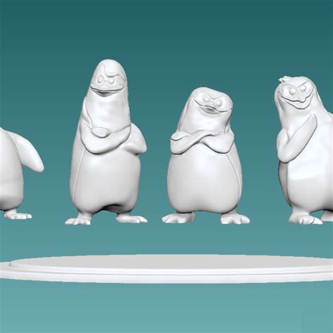 🇲🇬 Skipper Rico Private Kowalski The Penguins From Penguins Of