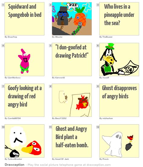 Squidward And Spongebob In Bed Drawception