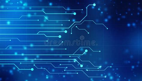 Abstract Futuristic Circuit Board Illustration Circuit Board With Various Technology Elements