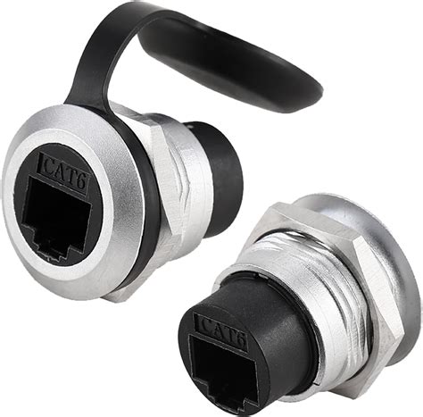 Penglin 2pcs Rj45 Cat6 Panel Mount Connector Cat6 Ethernet Lan Pass Through Coupler Female To