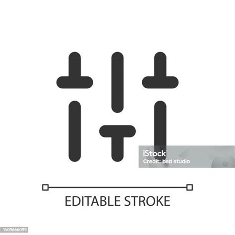 수직 조정 픽셀 완벽한 선형 Ui 아이콘 그래픽 사용자 인터페이스에 대한 스톡 벡터 아트 및 기타 이미지 그래픽 사용자 인터페이스 누름 버튼 단순함 Istock