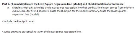 Solved Part 2 9 Points Calculate The Least Square