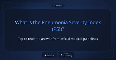 What Is The Pneumonia Severity Index Psi