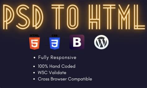 Convert Psd To Html Figma To Html Responsive Webpage By Sazzadsabbir7 Fiverr