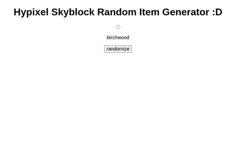 Hypixel Skyblock Random Item Generator D Hypixel Skyblock Random Item Generator D