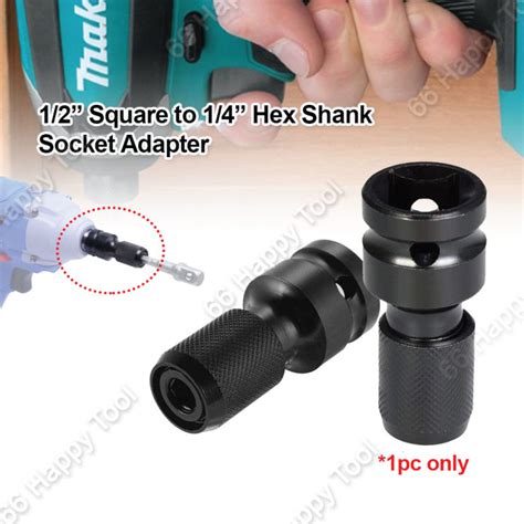 Quick Release Drill Chuck Converter 12 Square To 14 Hex Shank