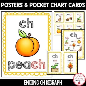 Ending CH Digraph Phonics Posters Activities And Worksheets TpT
