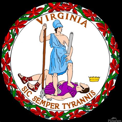Virginia State Great Seal By Fun With Flags Wall Art