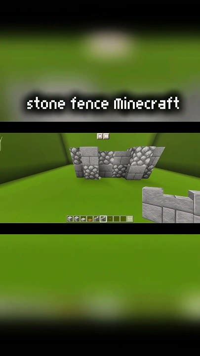 Stone Fence Minecraft Minecraft Shorts Youtube
