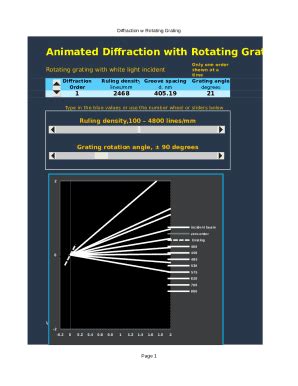 Animated Diffraction With Rotating Grating Form PdfFiller