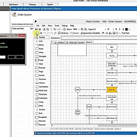 blue prism user interface and basic training program download scientific diagram
