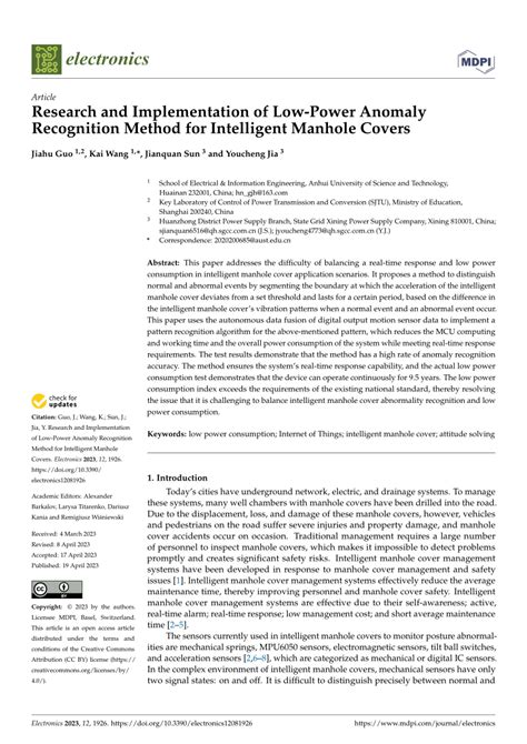 Pdf Research And Implementation Of Low Power Anomaly Recognition Method For Intelligent