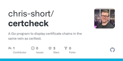 Chris Short On Linkedin Github Chris Shortcertcheck A Go Program To Display Certificate Chains